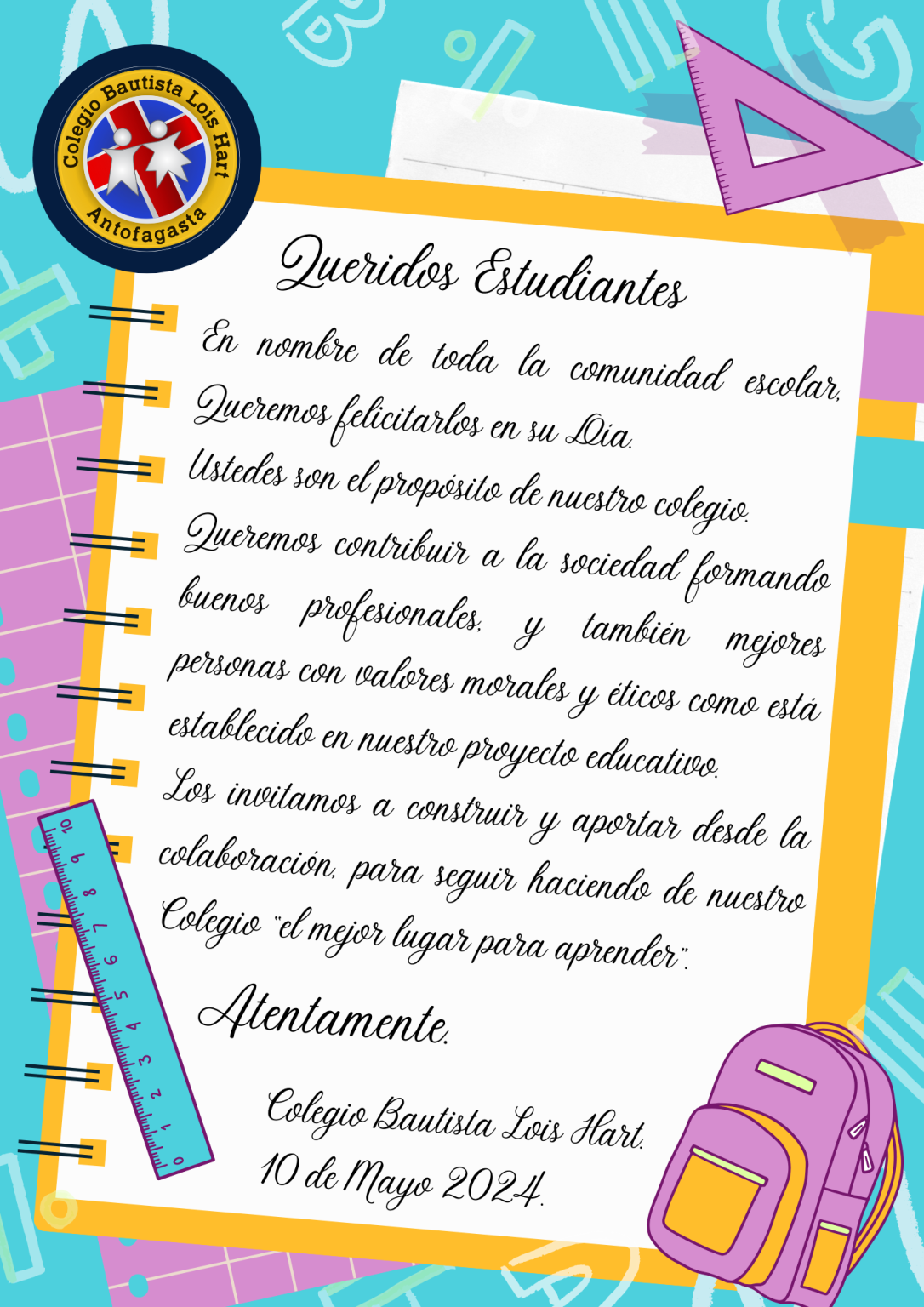 ¡Feliz Día del Estudiante! - Colegio Lois Hart